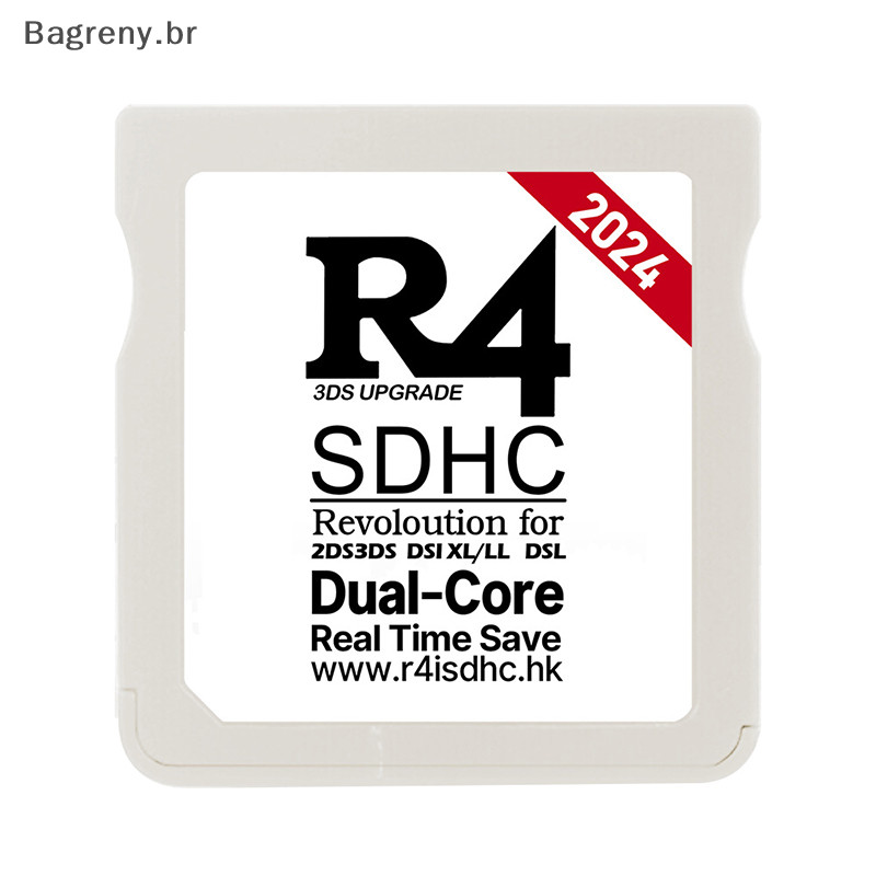 Bagreny 2024 Para Cartão De Jogo NDS R4I SDHC TF R4 Ouro Pro Videogame Branco Prata Memória ...