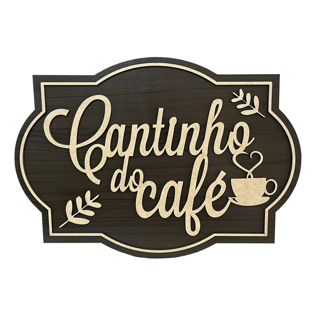 Placa Cantinho Do Café Quadro Mdf Decorativo Plaquinha Mdf | Shopee Brasil