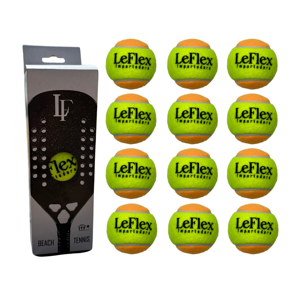 Kit 12 Bolas de Beach Tennis Leflex Profissional Stage 2 | Shopee Brasil