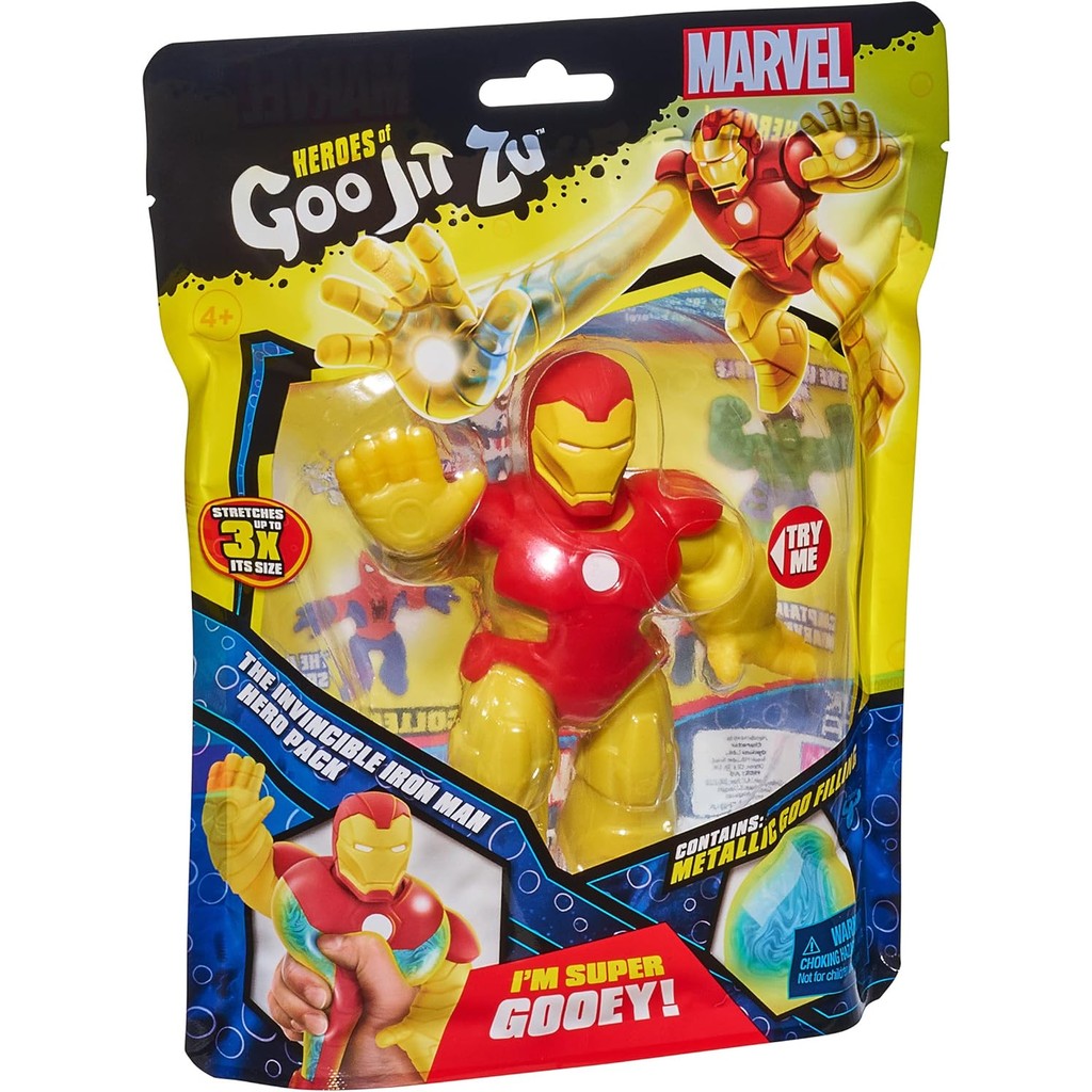 Boneco Heroes Goo Jit Zu Marvel Sunny Estica Esmaga Elástico | Shopee ...