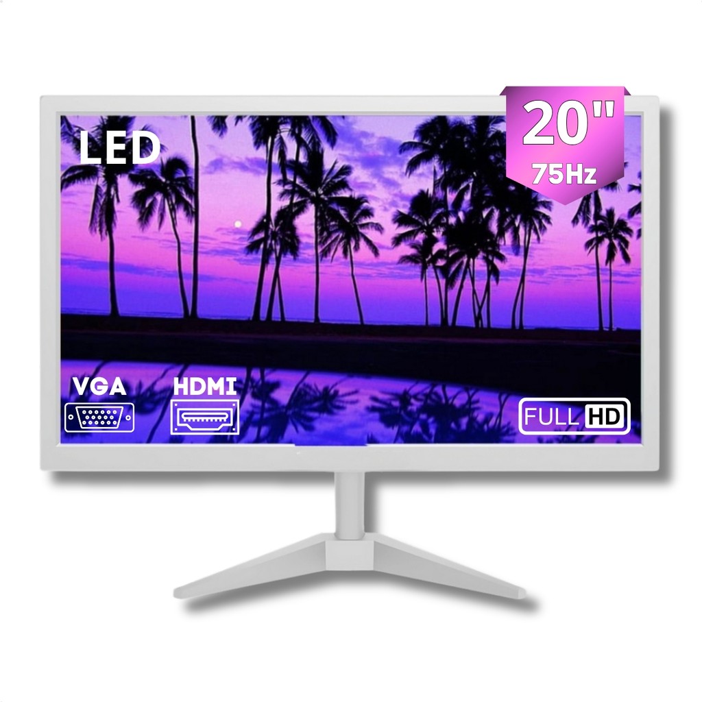 Monitor Led 20 HD Bluecase 75Hz 5ms VGA HDMI VESA Branco BM20K4HVWW ...