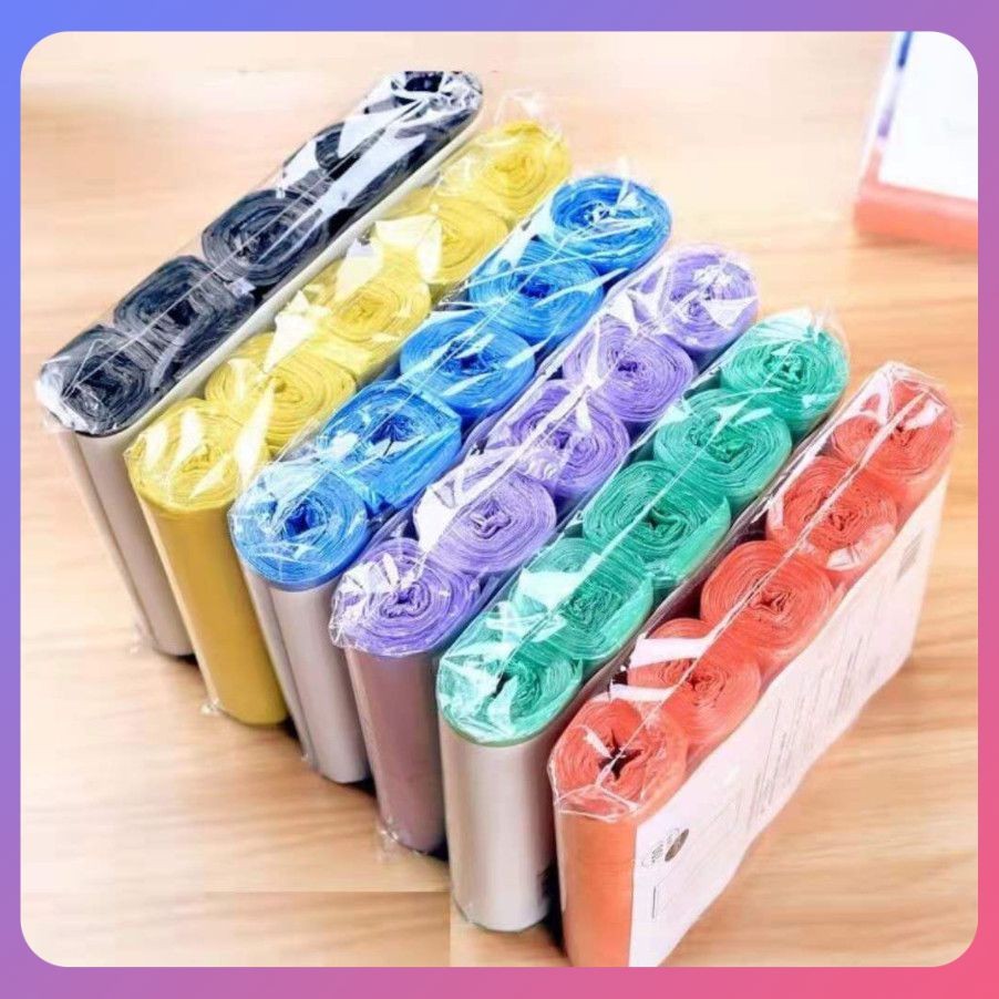 SR 60Pcs/Set Garbage Bag Heavy Duty Trash Bag Large Capacity Thickened ...