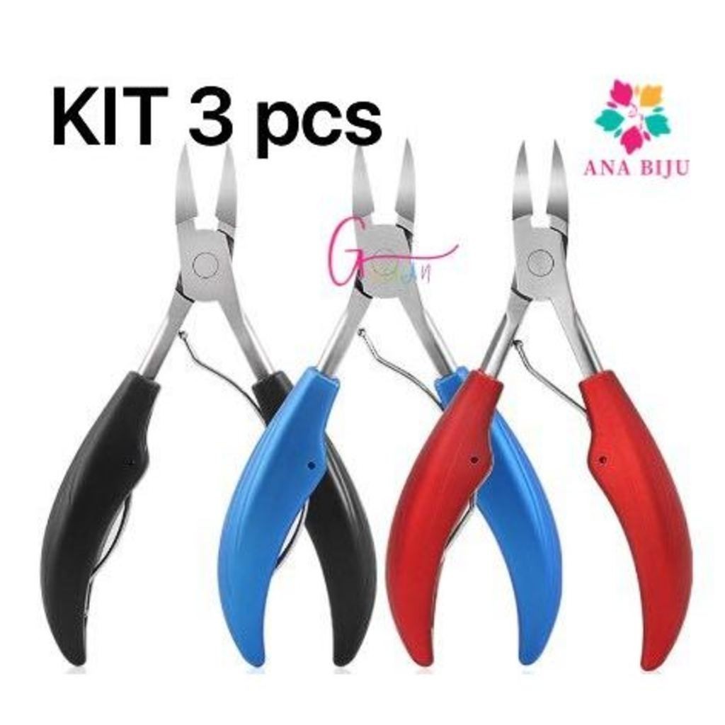 KIT 1/2/3 PCS Grande Alicate cortador de unhas Aço-INLIS ANA | Shopee ...