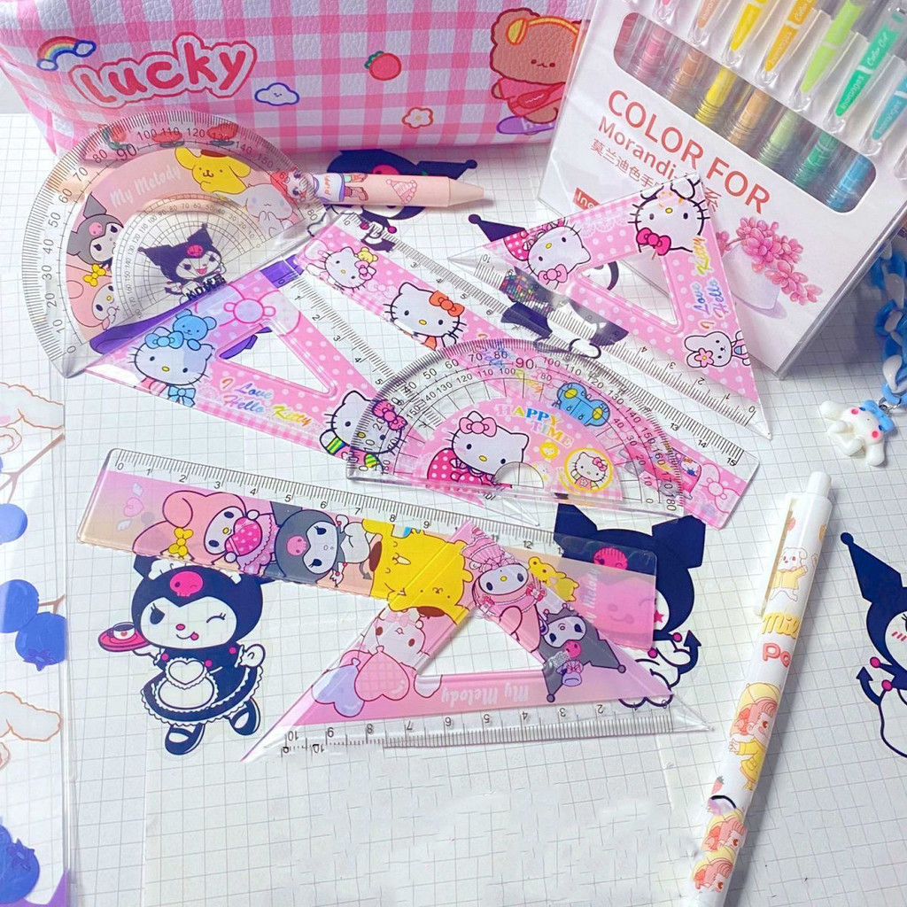 Sanrio Avengers Kuromi Pochacco Cinnamoroll Ruler Conjunto De Quatro ...