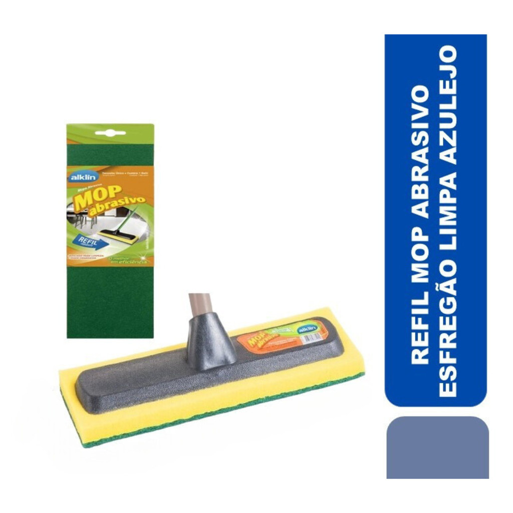 Refil Mope Abrasivo Esfregão Limpa Azulejo/Piso - Alklin | Shopee Brasil