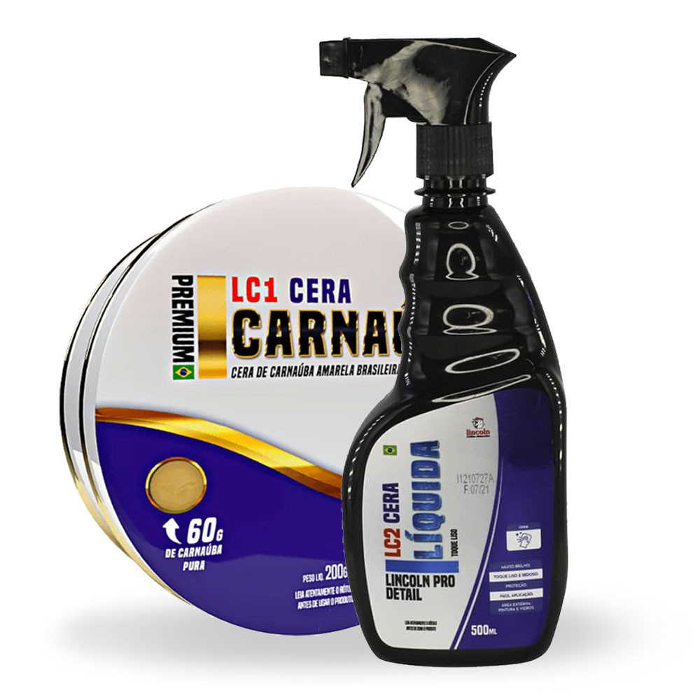 Kit Cera Carnaúba Automotiva Lincoln Cera Lc1 100g+cera Lc2 | Shopee Brasil