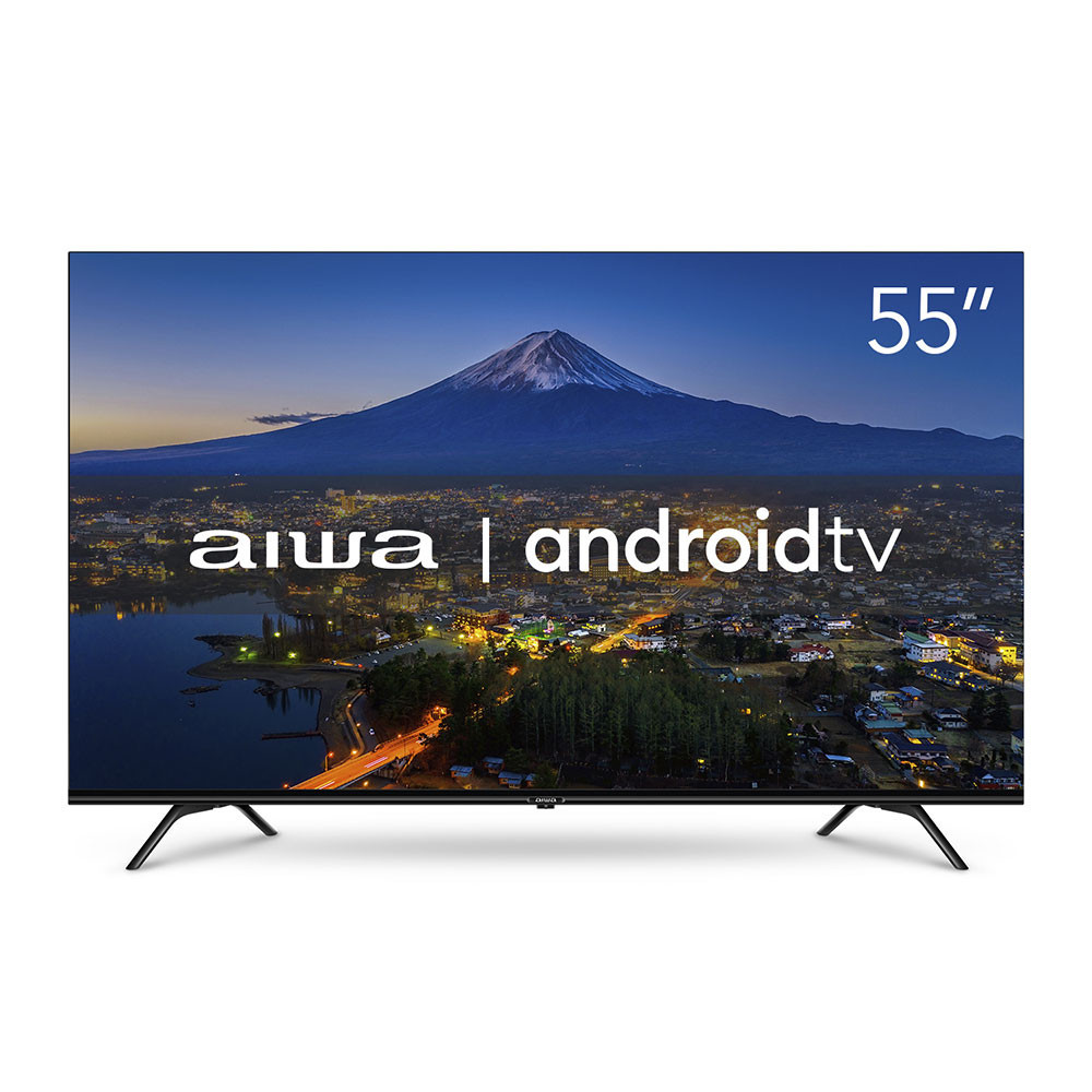 smarttv aiwa 55 android 4k borda ultrafina dolby vision atmos aws tv 55 bl 01 tv 55 android ...
