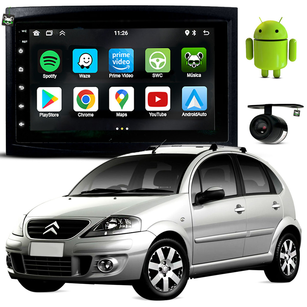 Kit Central Multimidia 7 Polegadas Citroen C3 2003 04 2005 2006 2007 ...