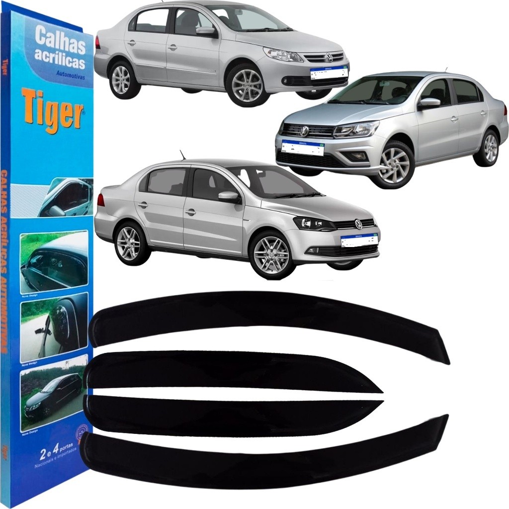 Calha De Chuva Defletor Gol / Voyage G5 G6 G7 2009 / 2024 - Tiger | Shopee Brasil