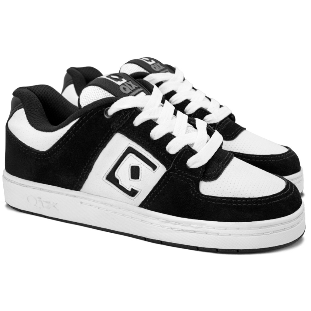 Tênis Qix Skate Retrô 90s MG Preto Branco | Shopee Brasil