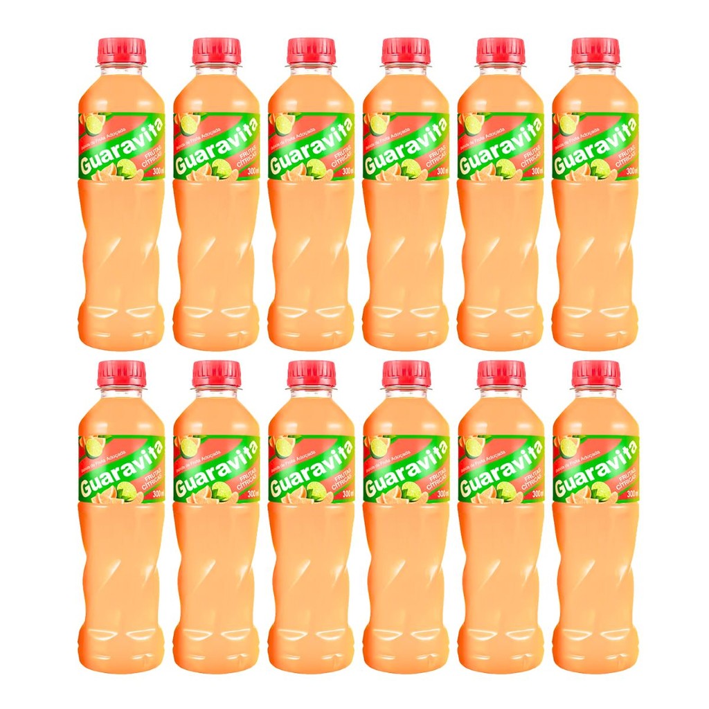 Guaravita Frutas Cítricas 24x300ml | Bebida Refrescante e Natural do RJ ...