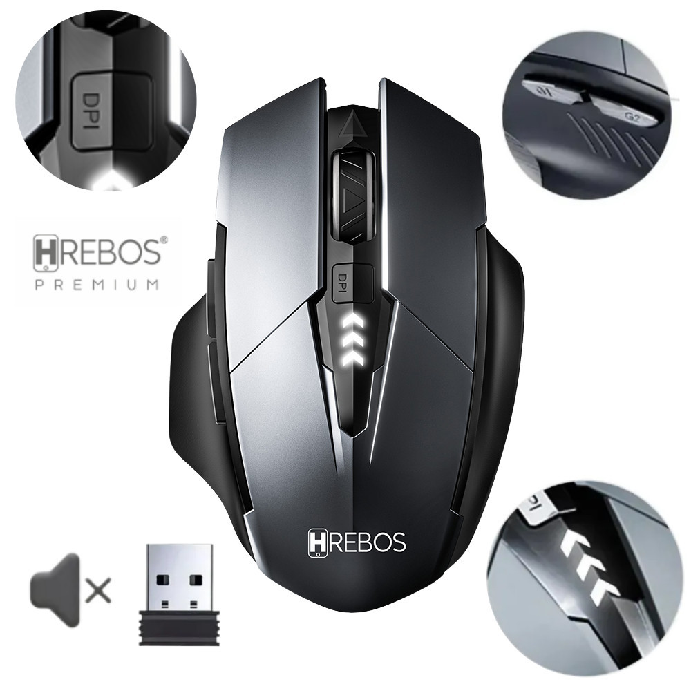 Mouse Gamer Sem Fio Hrebos Premium Wireless IF-263 Alta Performance Envio Imediato - Escorrega o ...