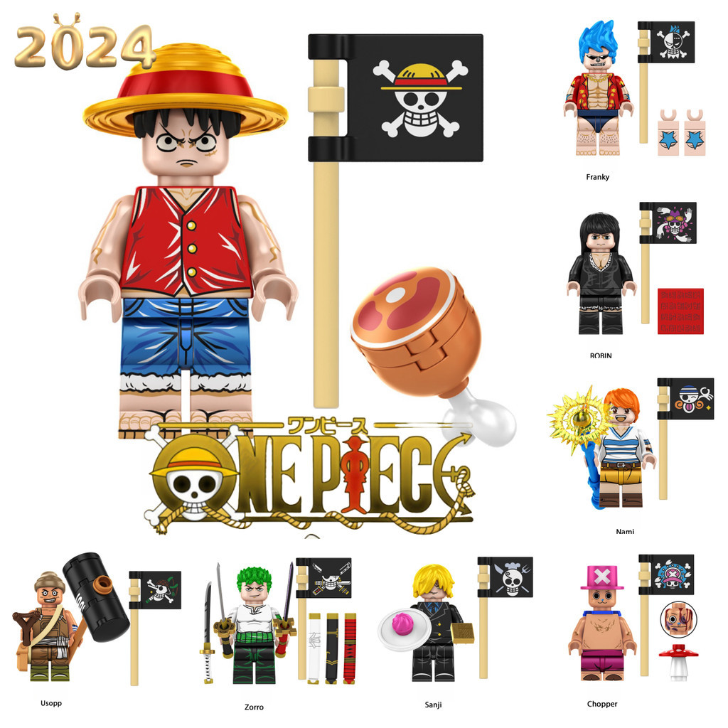 Compatível com LEGO 2024 nova série One Piece Franky Luffy Robin Zoro ...