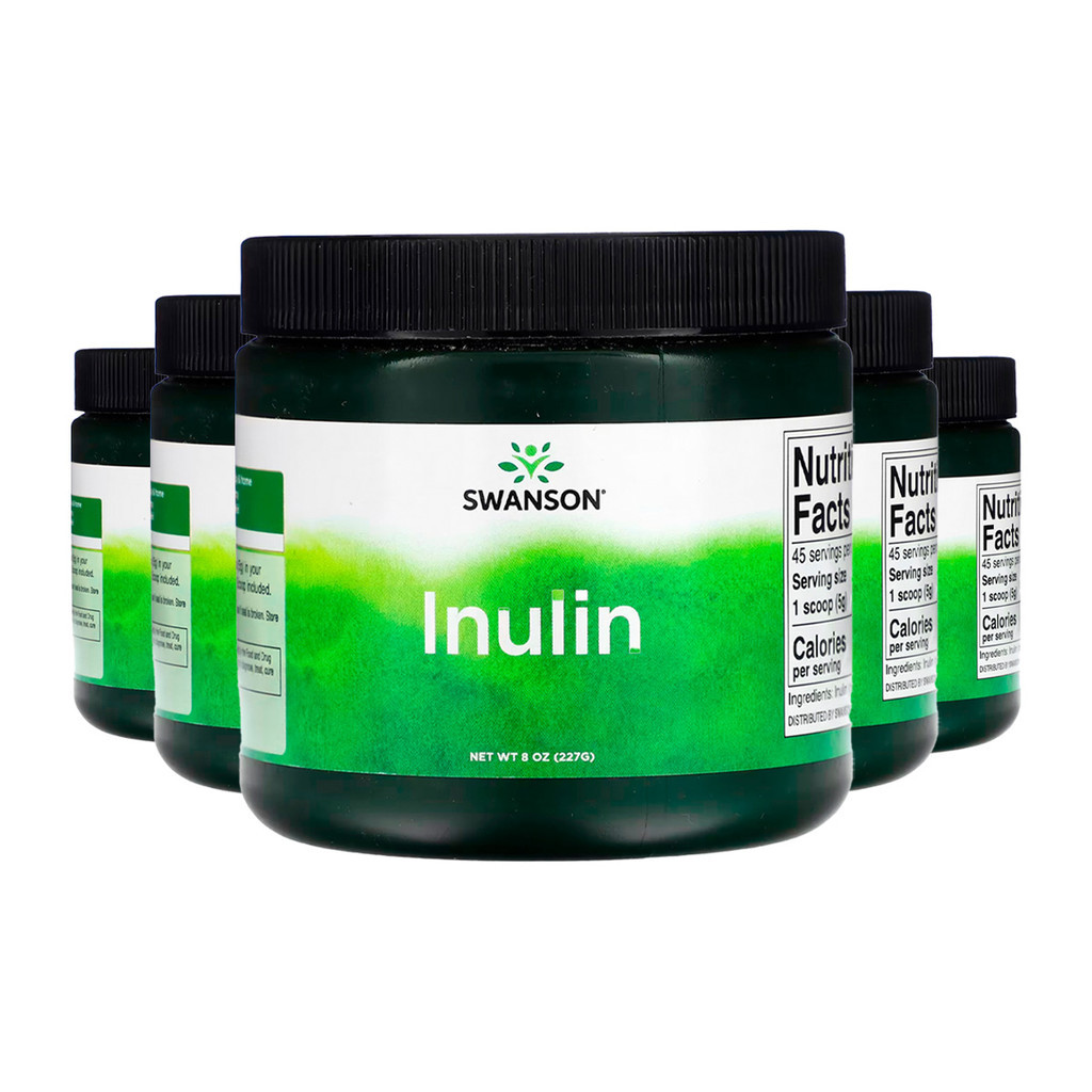 Kit 5x Inulina Fibra Prebiótica Solúvel Swanson227g Importado /Made in ...