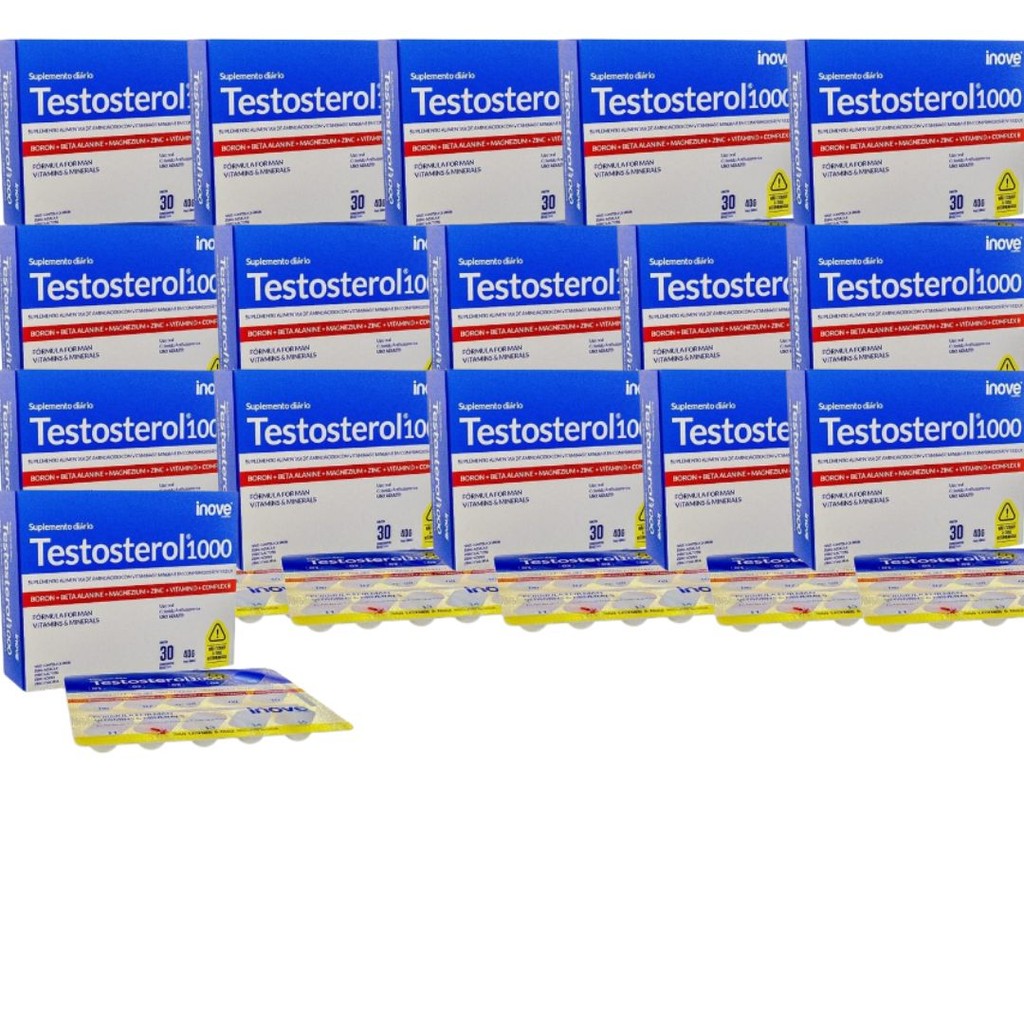 Kit 16x Suplemento Testosterol 1000 30 Comprimidos - Inove | Shopee Brasil