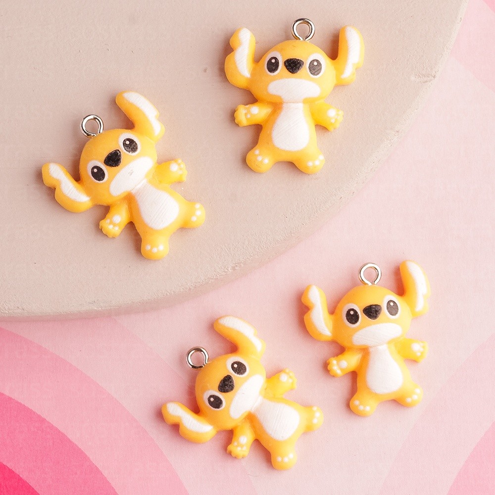Pingente Stitch 22x24mm Amarelo - 10 Peças | Shopee Brasil