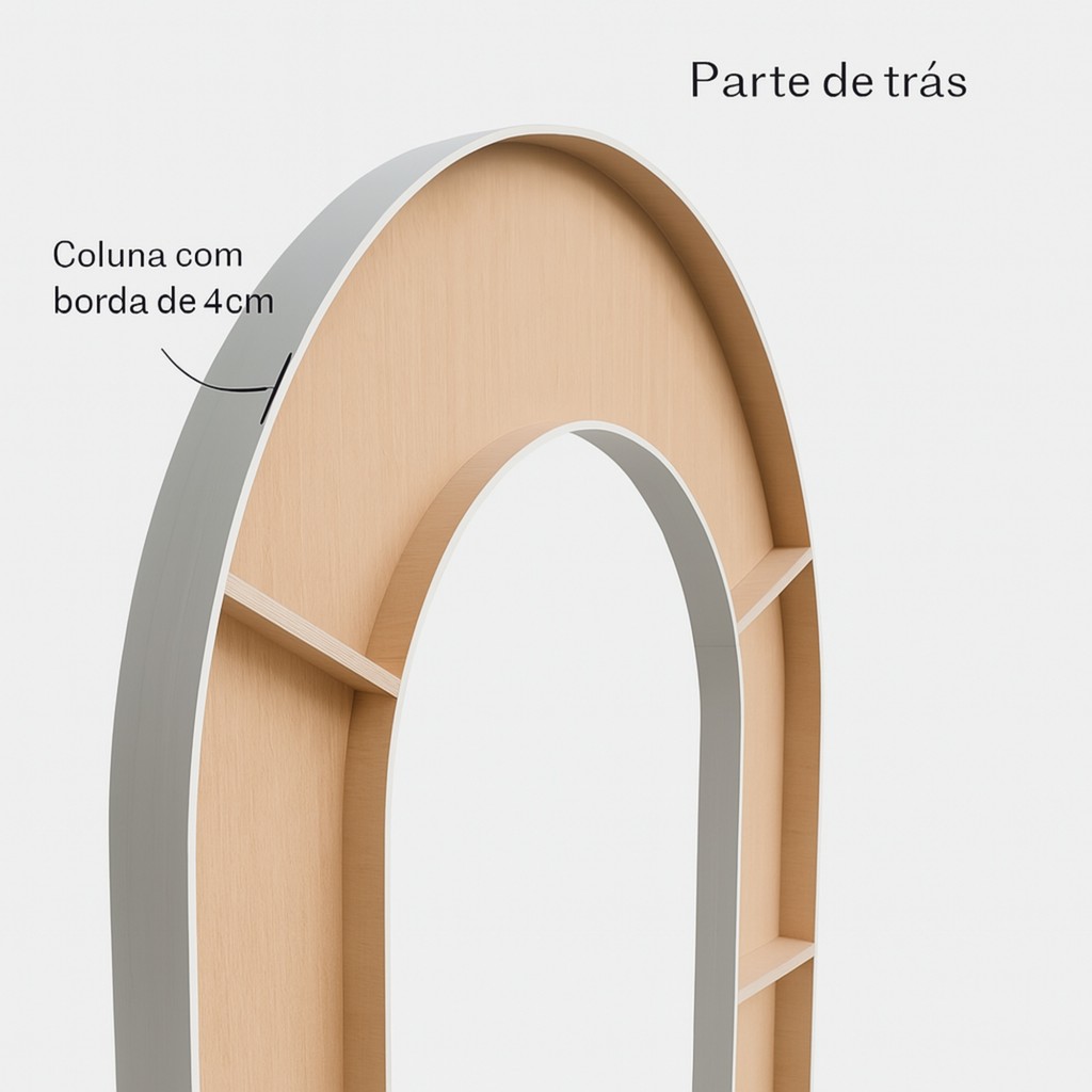 Arco Redondo Frisado MDF 2m Branco Premium: Painel Decorativo para ...