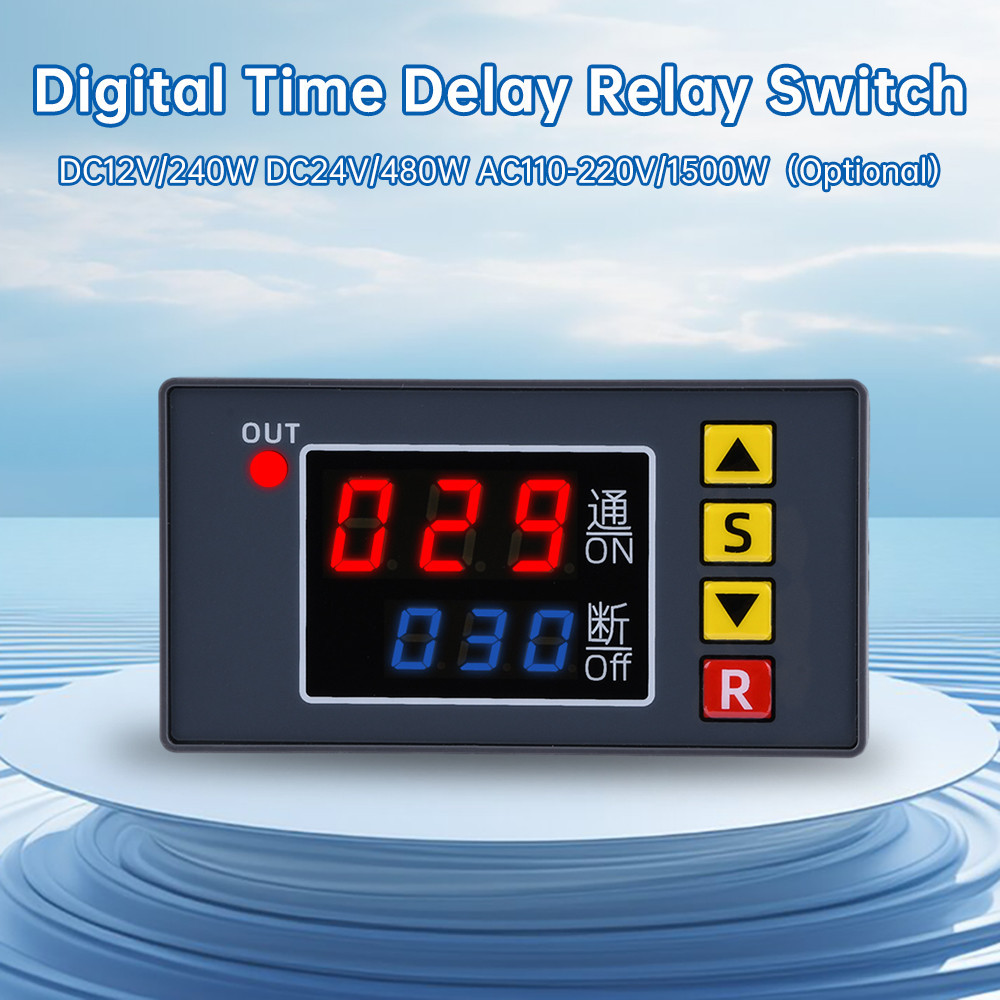 VOKTTA T3231 AC 110V 220V 12V Digital Time Delay Relay Dual LED Display Interruptor De Controle ...