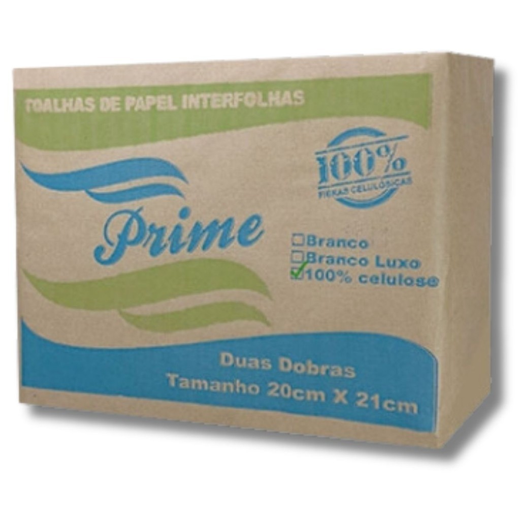 Papel toalha interfolhas branco Prime 500 gramas | Shopee Brasil