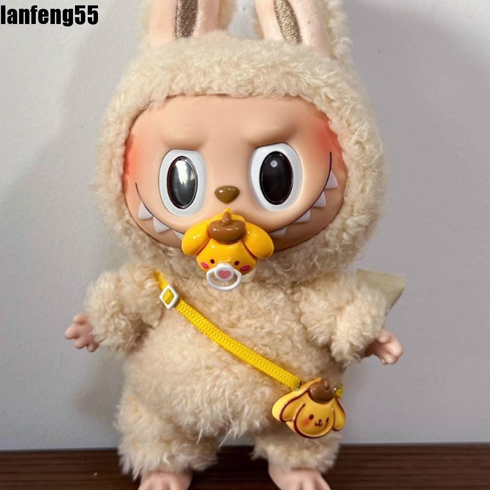 LANFENG Labubu Time Kettle Chupeta Bolsa , Purin Melody 17cm Boneca ...