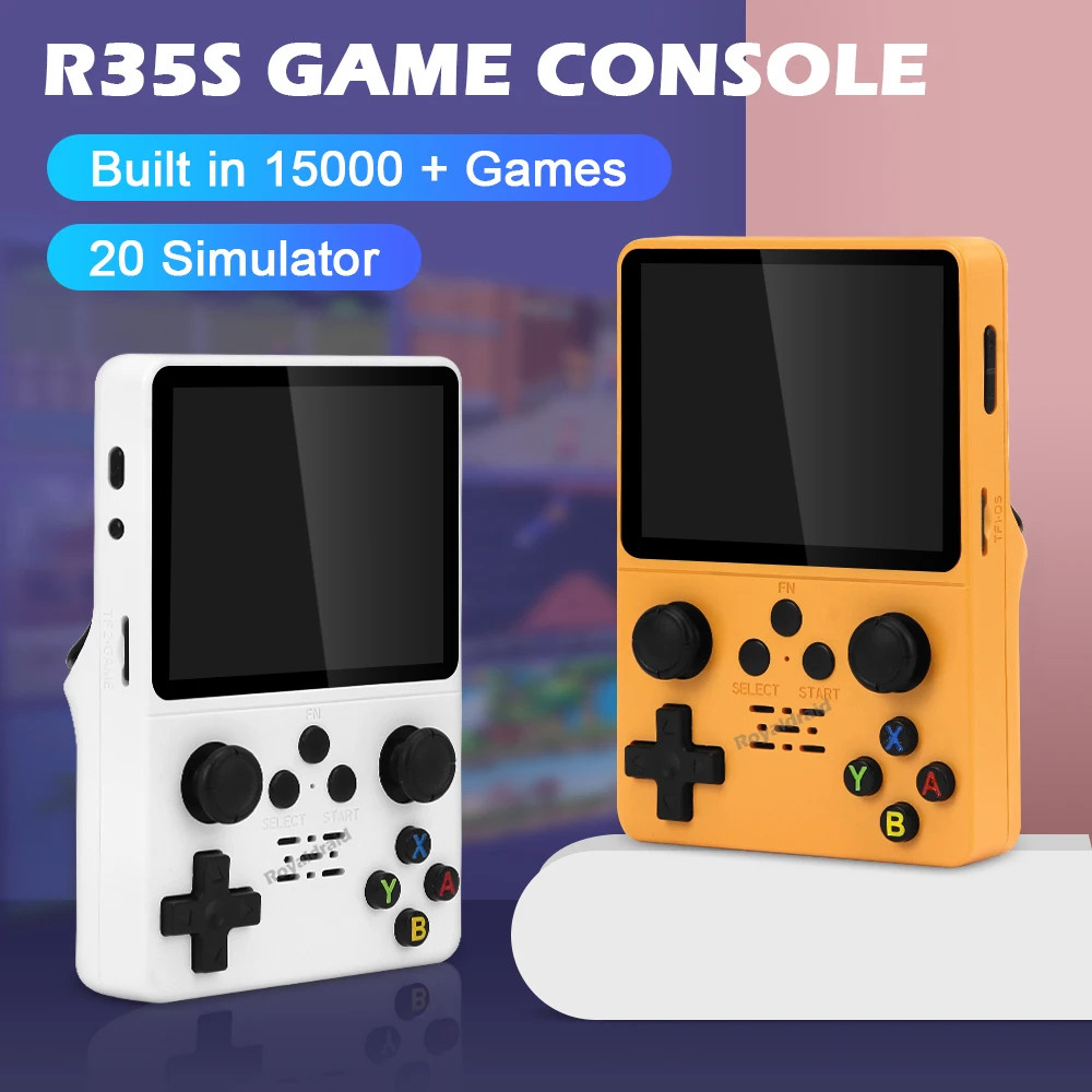 R35s Console de Vídeo Game Retro Portátil de 3,5 polegadas RK3326 Game ...