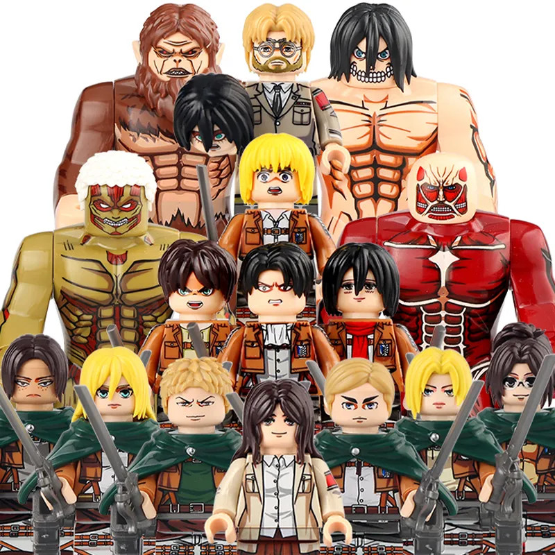 Attack On Titan Action Figures Eren Jaeger Ackerman Colossal Titan ...