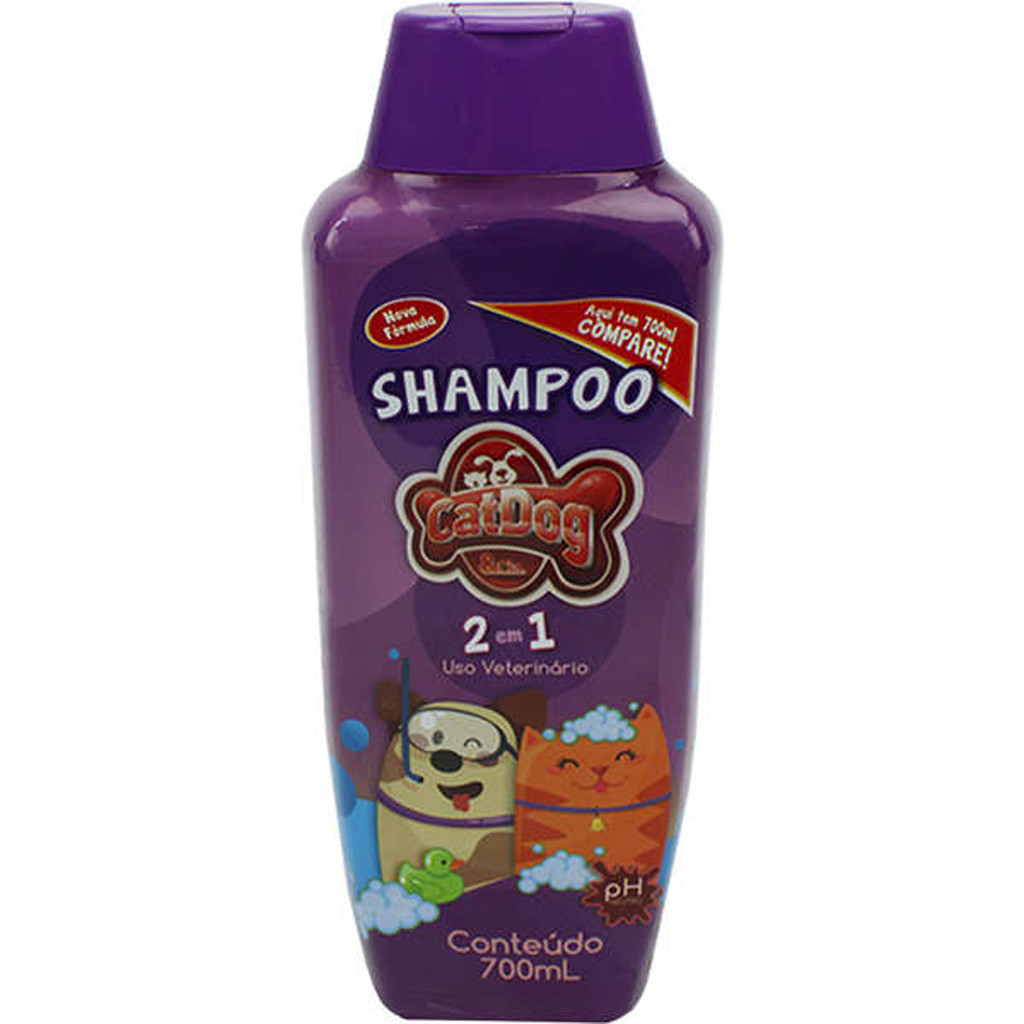 Shampoo 2 em 1 CatDog & Cia Linha para Cães e Gatos - 700 mL | Shopee ...