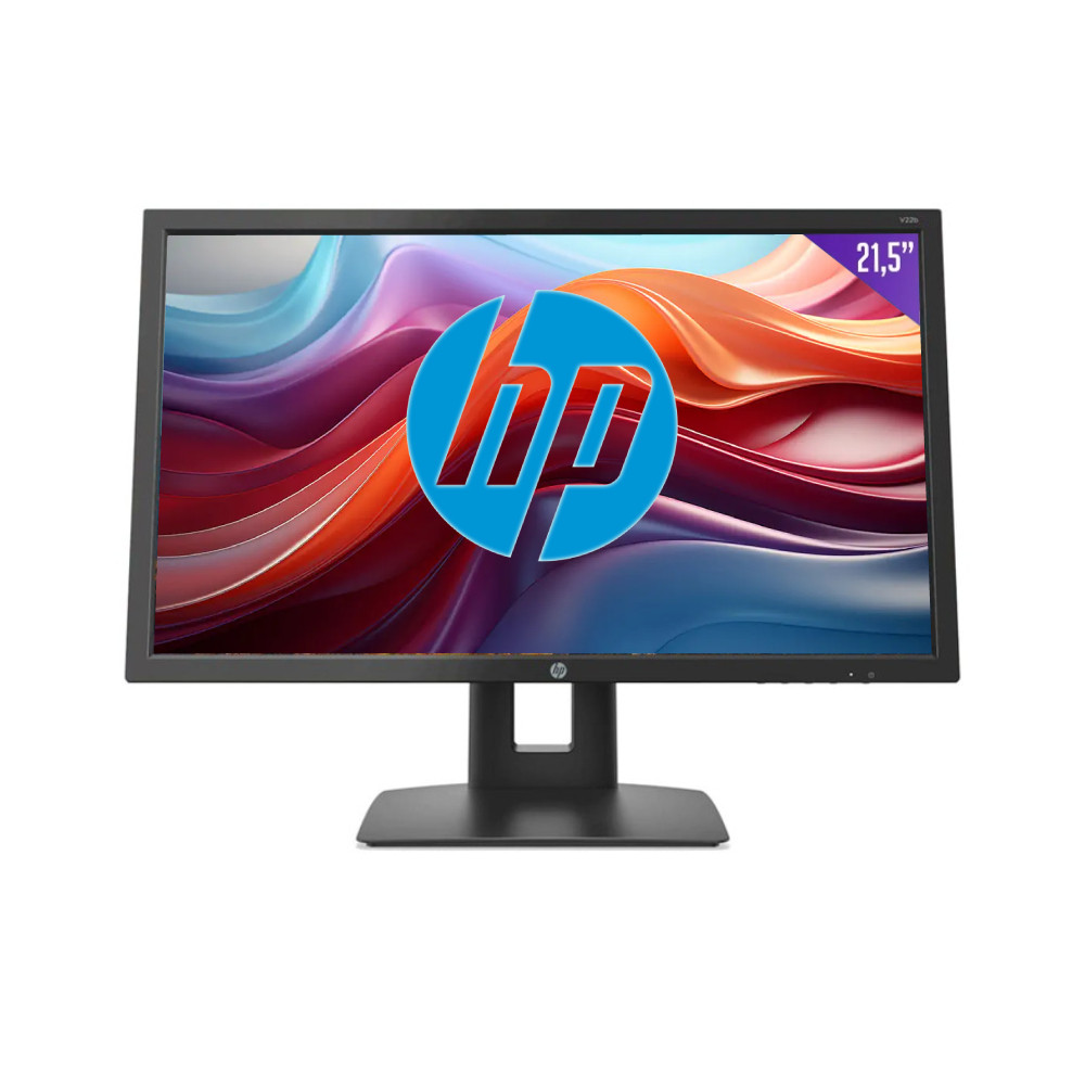 Monitor HP 21,5" Full HD HDMI 1.4, VGA, DisplayPort - V22B | Shopee Brasil