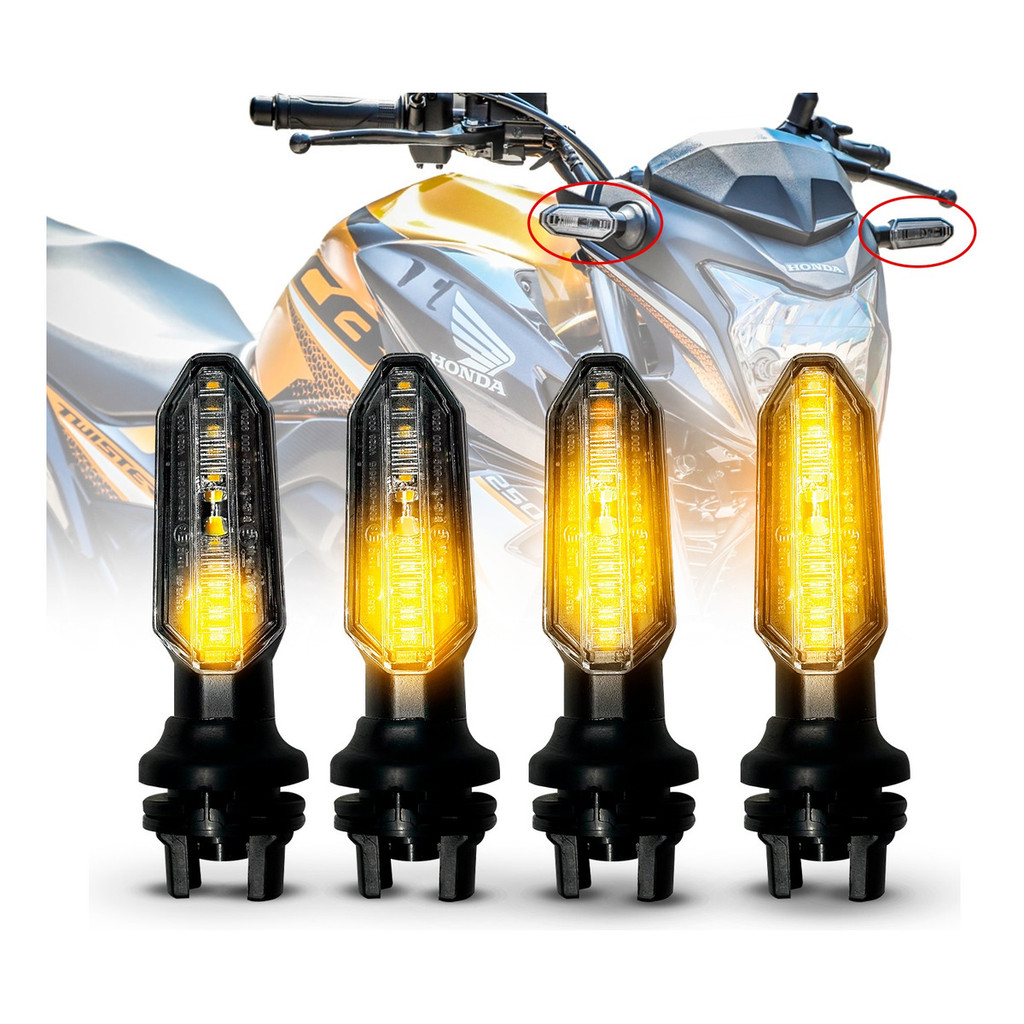 Kit 4 Piscas Led Seta Cb Twister 250 Sequencial Titan Fan 160 | Shopee ...