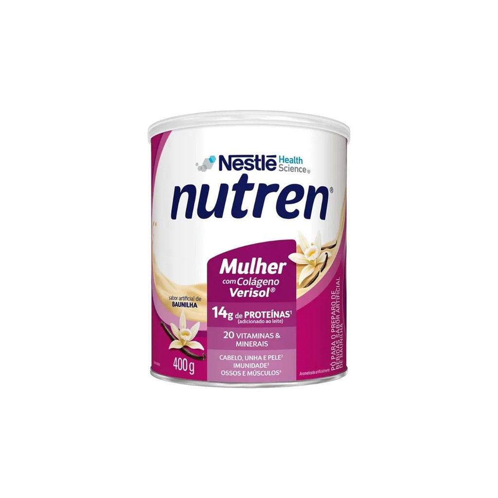 Nutren Mulher Com Colágeno Verisol Sabor Baunilha Pó 400g Nestlé ...
