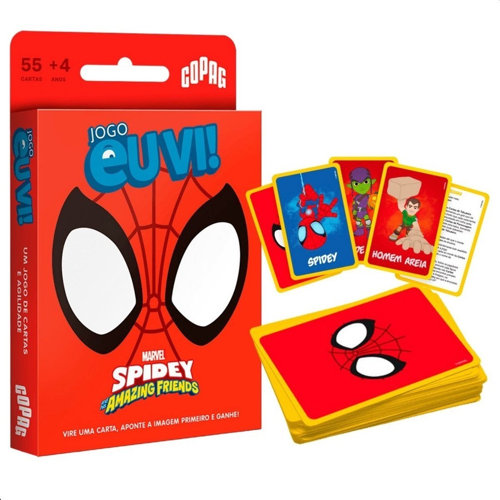 Jogo De Cartas Eu Vi! Marvel Spidey Homem Aranha Copag | Shopee Brasil