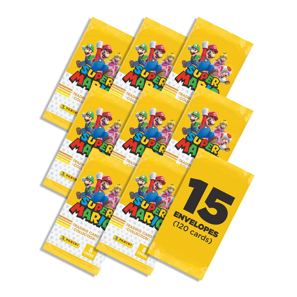 Super Mario TC Cards: 120 Cards (15 Envelopes) Oficial Panini Nintendo ...
