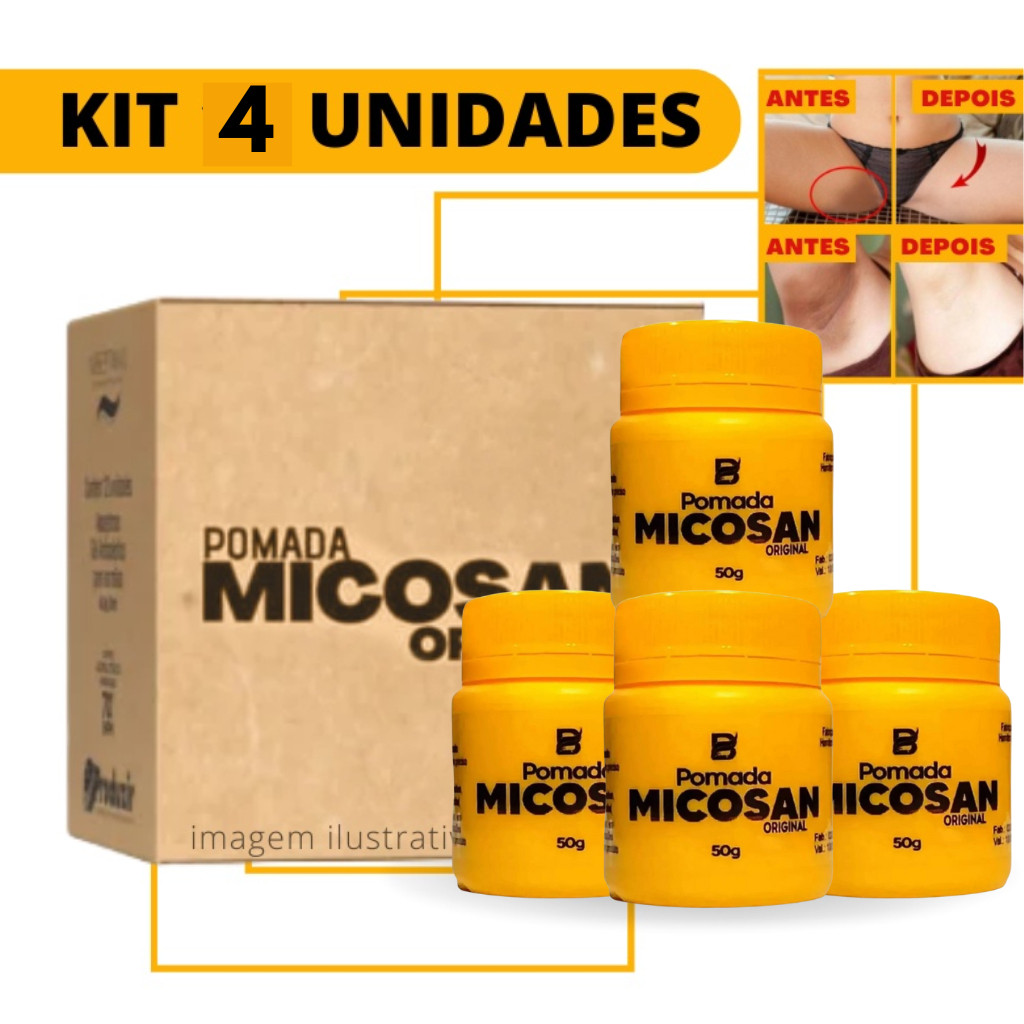 4 Pomada Micosan Original - Para Micoses e Clareador de Manchas 50g ...