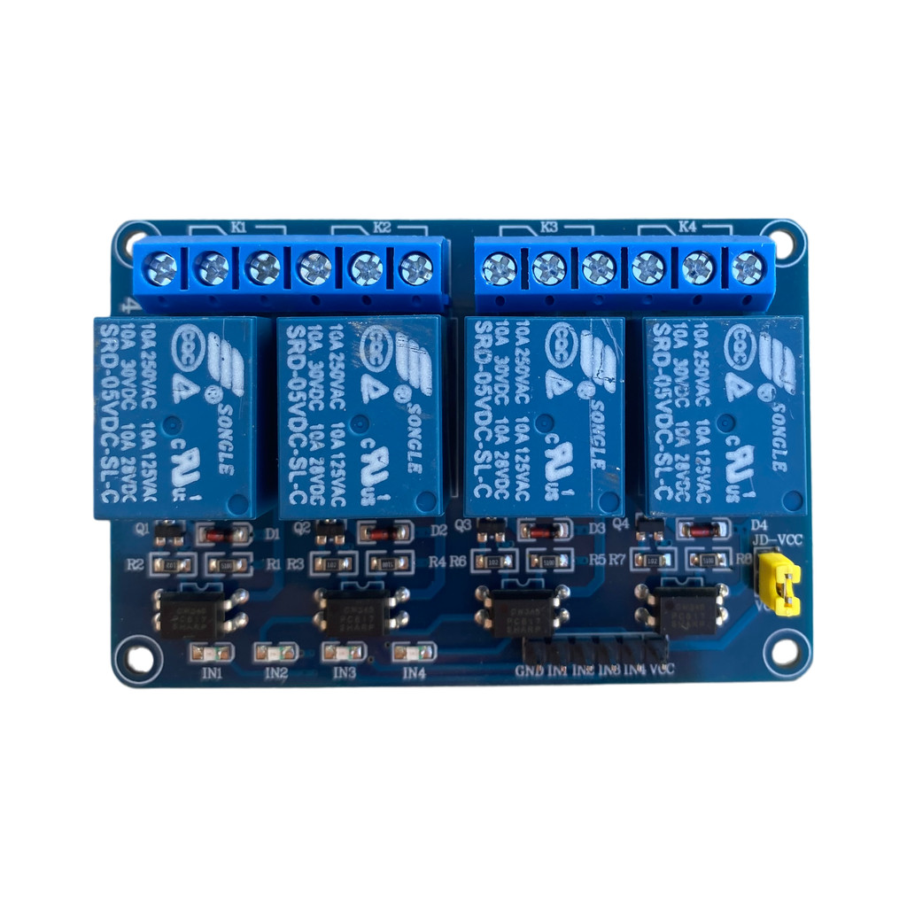 Módulo Relé 5V De 4 Canais 110/220V Para Arduino / Pic | Shopee Brasil