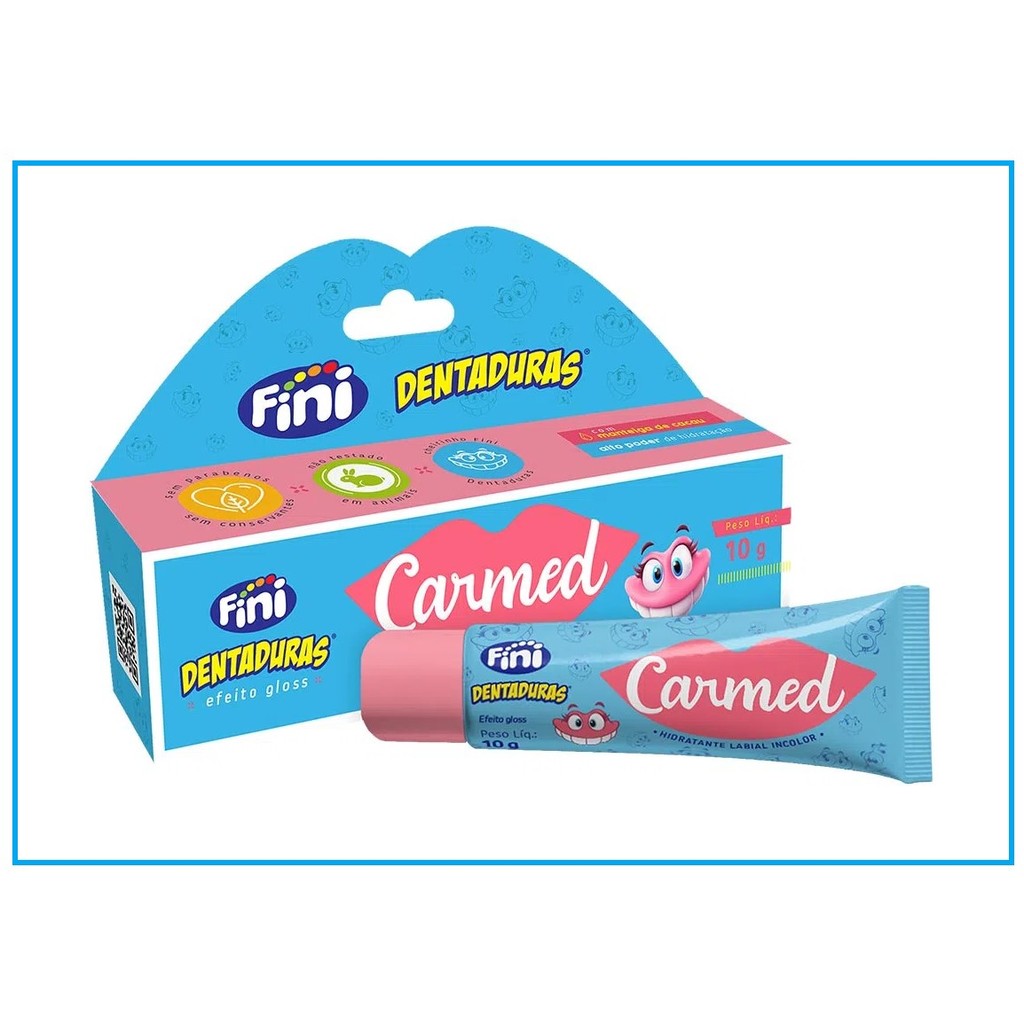 Hidratante Labial Carmed Fini Dentadura Com 10g - Cimed | Shopee Brasil