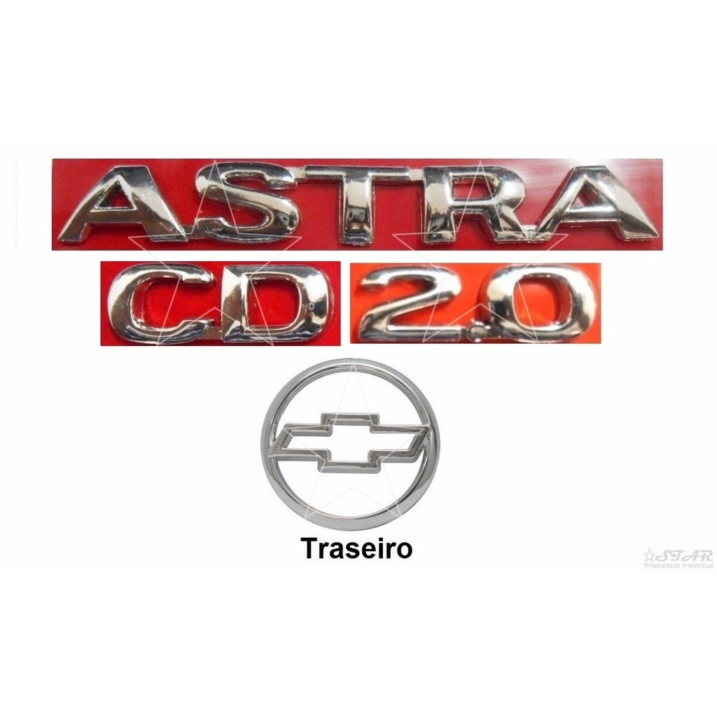 Emblemas Astra Cd 2.0 + Mala - 1999 À 2002 - Modelo Original | Shopee Brasil