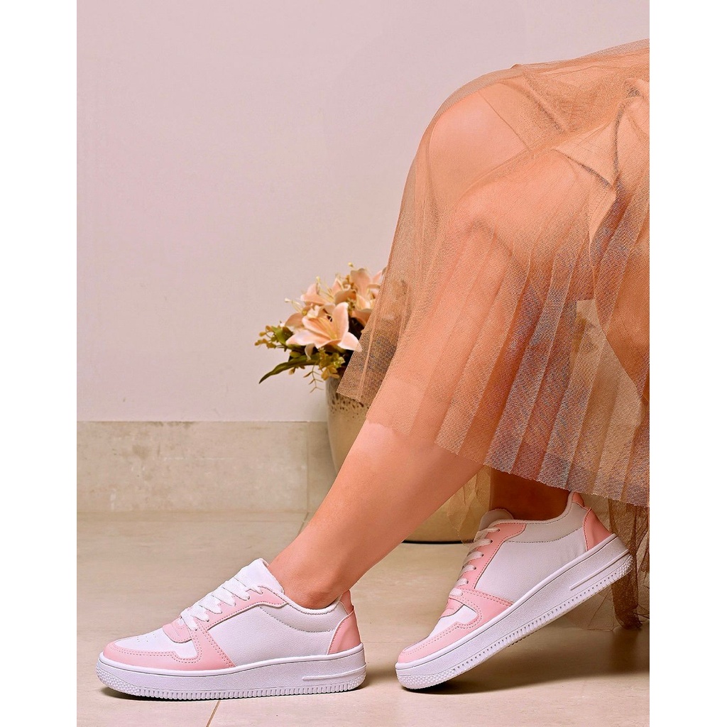 Tênis Parvaneh Feminino Casual Rosa | Shopee Brasil