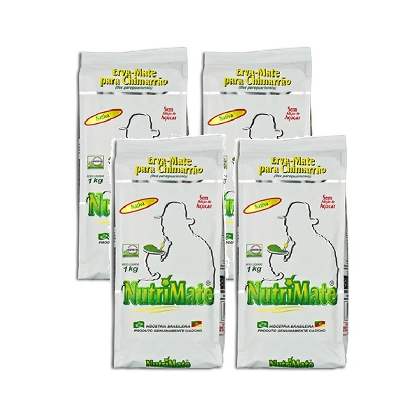 4 Erva Mate Chimarrão NUTRIMATE NATIVA laminada 1Kg | Shopee Brasil