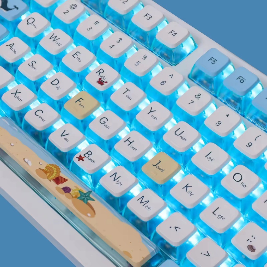 Sea Summer Pudding Keycaps 118 Teclas ASA Profile PC PBT De Transmissão ...