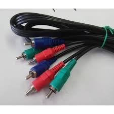 Cabo Vídeo Componente RGB Profissional Blindado 1.8 metros = 3 RCA ...