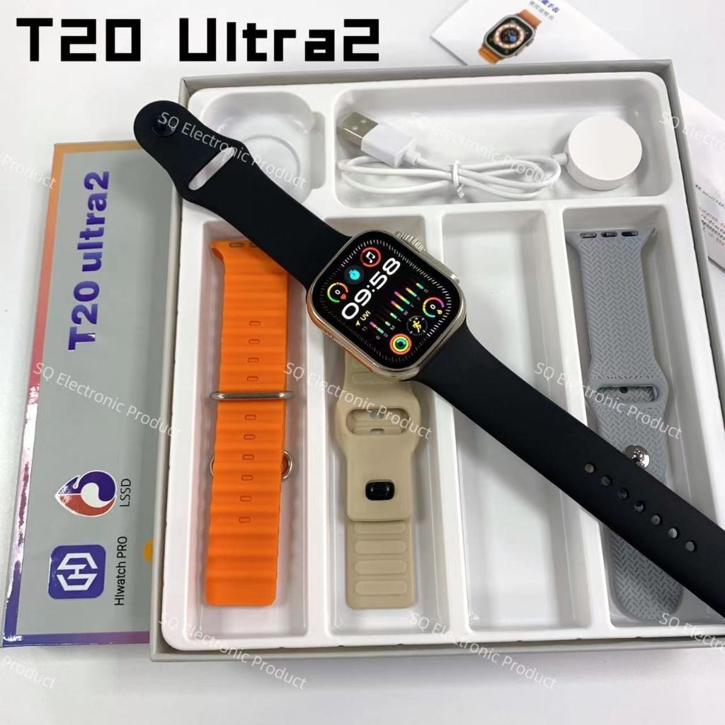 Smartwatch 4 Em 1 T20 Ultra 2 De Tela Cheia 49mm Sem Fio Com ...