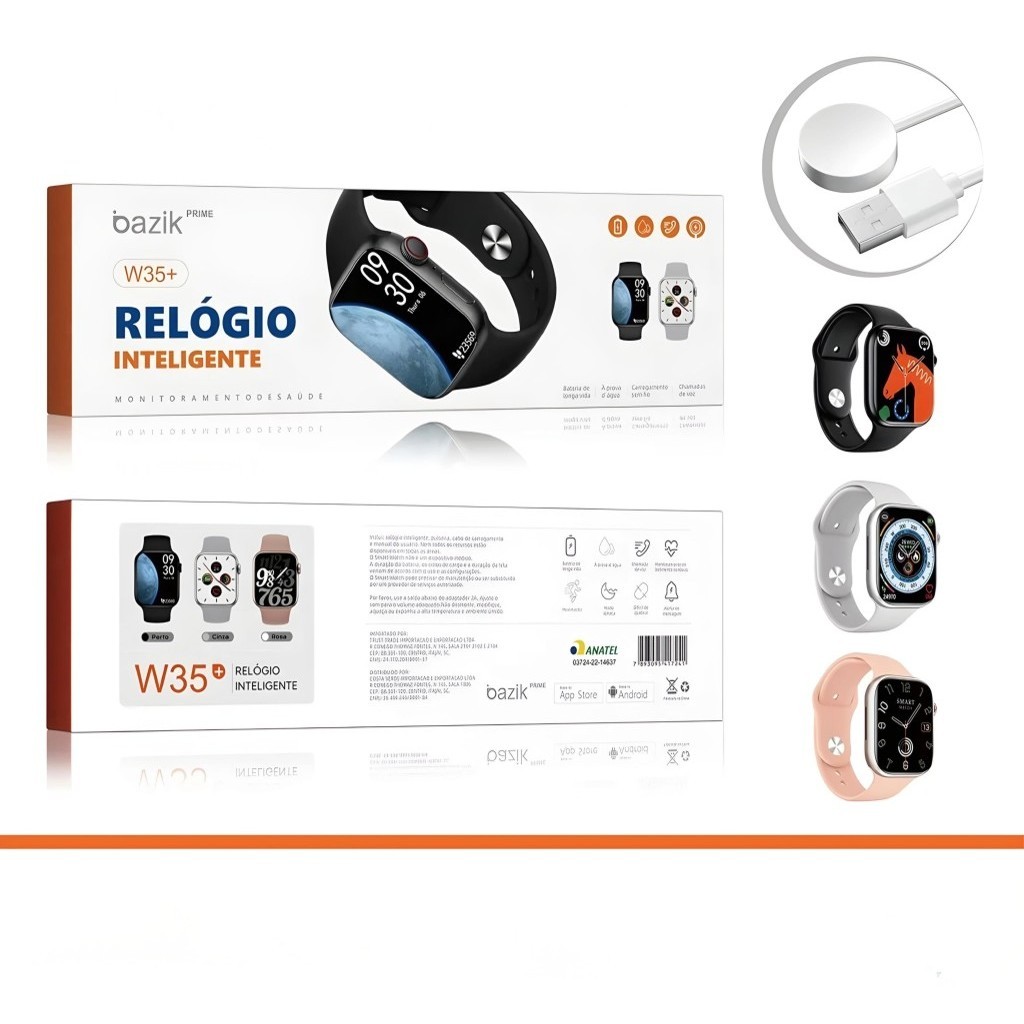 Relógio Inteligente Smartwatch W35+ Basik | Shopee Brasil