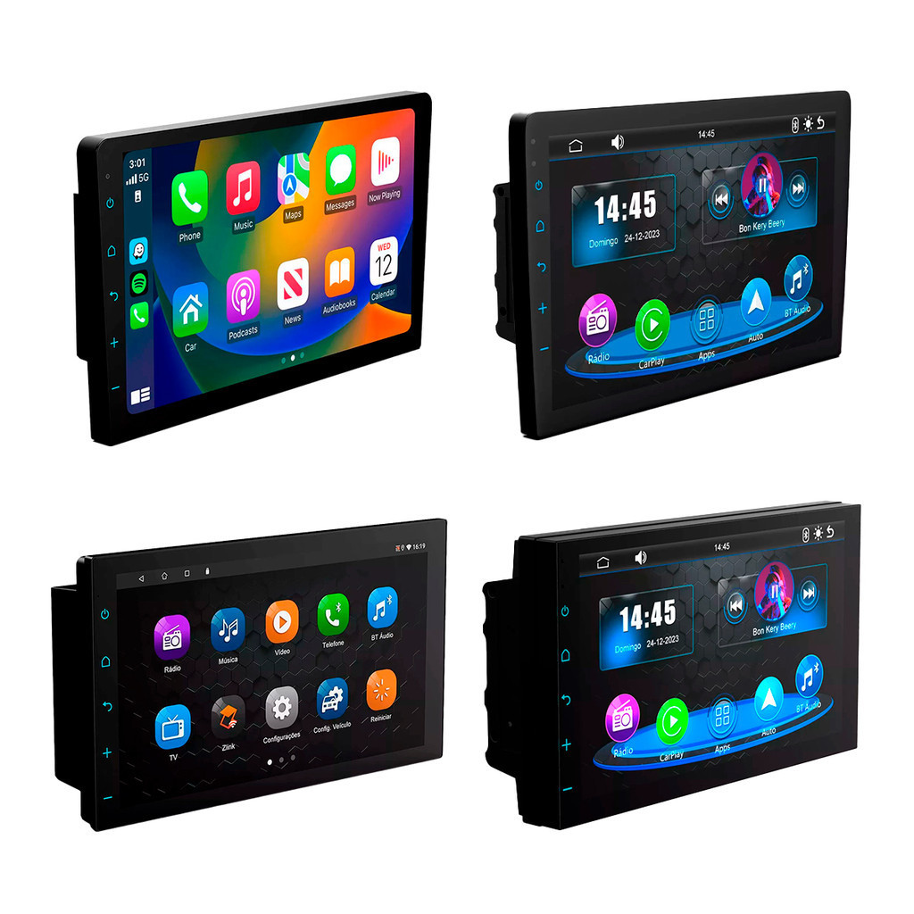 Central Multimidia 7" ou 9" Polegadas Carplay Android Auto MP5 ...