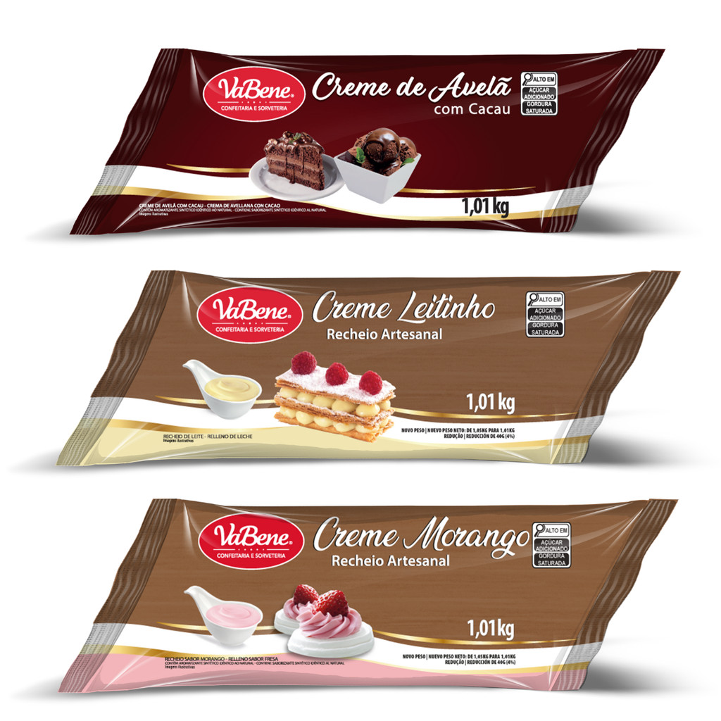 Vabene creme de recheio artesanal confeitaria 1,05kg | Shopee Brasil