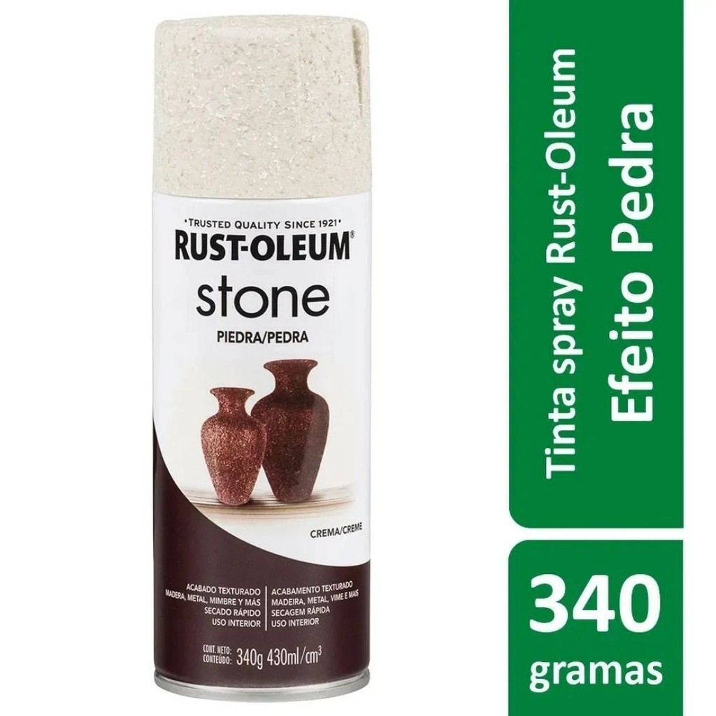 Spray Efeito Pedra Creme 340g Rust Oleum | Shopee Brasil