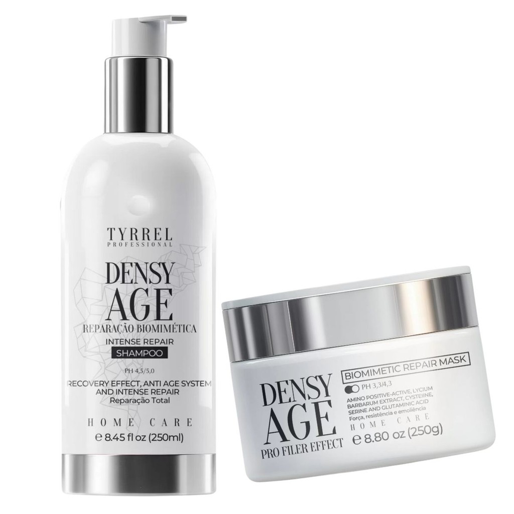 Kit Shampoo E Máscara Densy Age Reparação Tyrrel 250g | Shopee Brasil