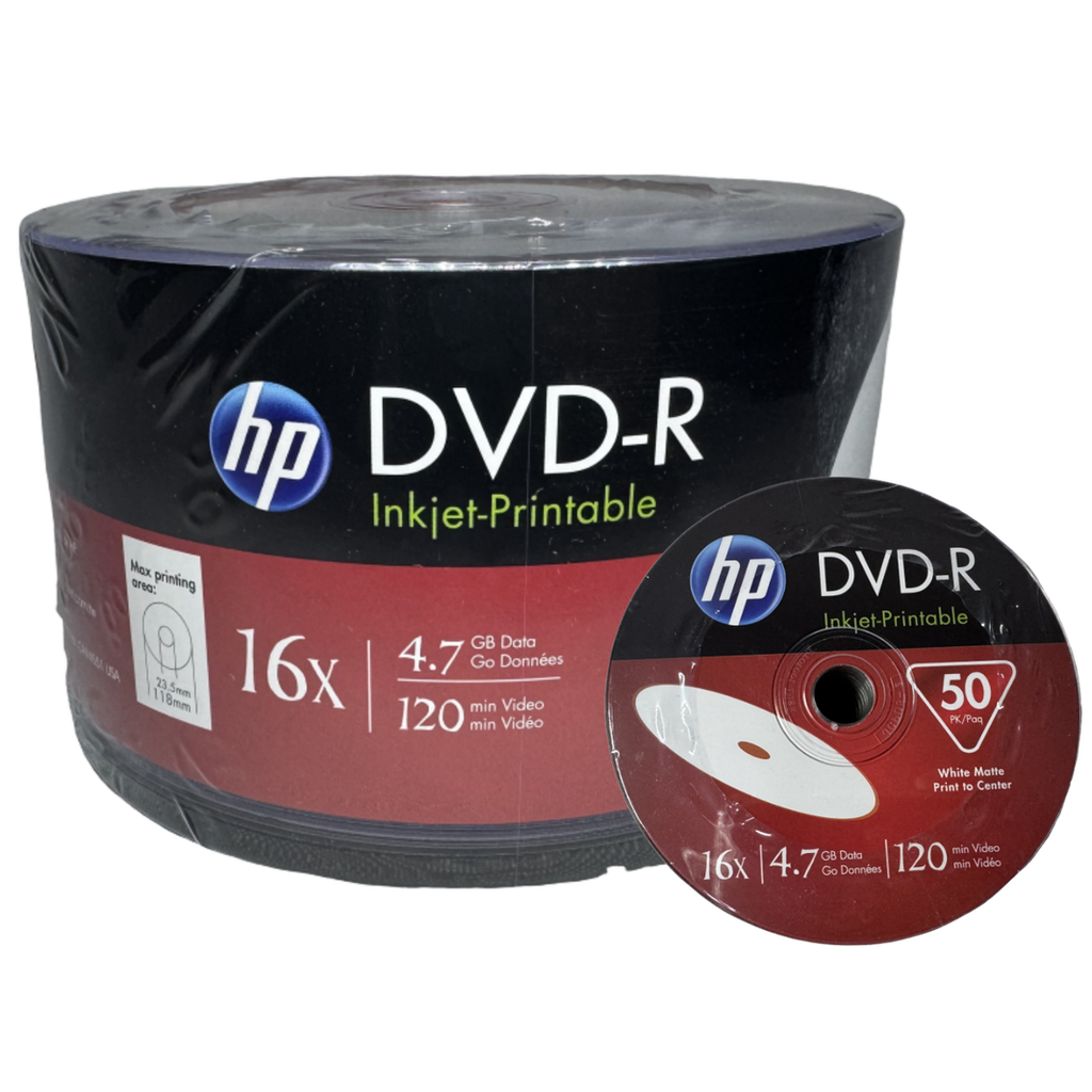 100 Undades Dvd-r 4.7gb 16x 120 Min Printable Hp Original | Shopee Brasil