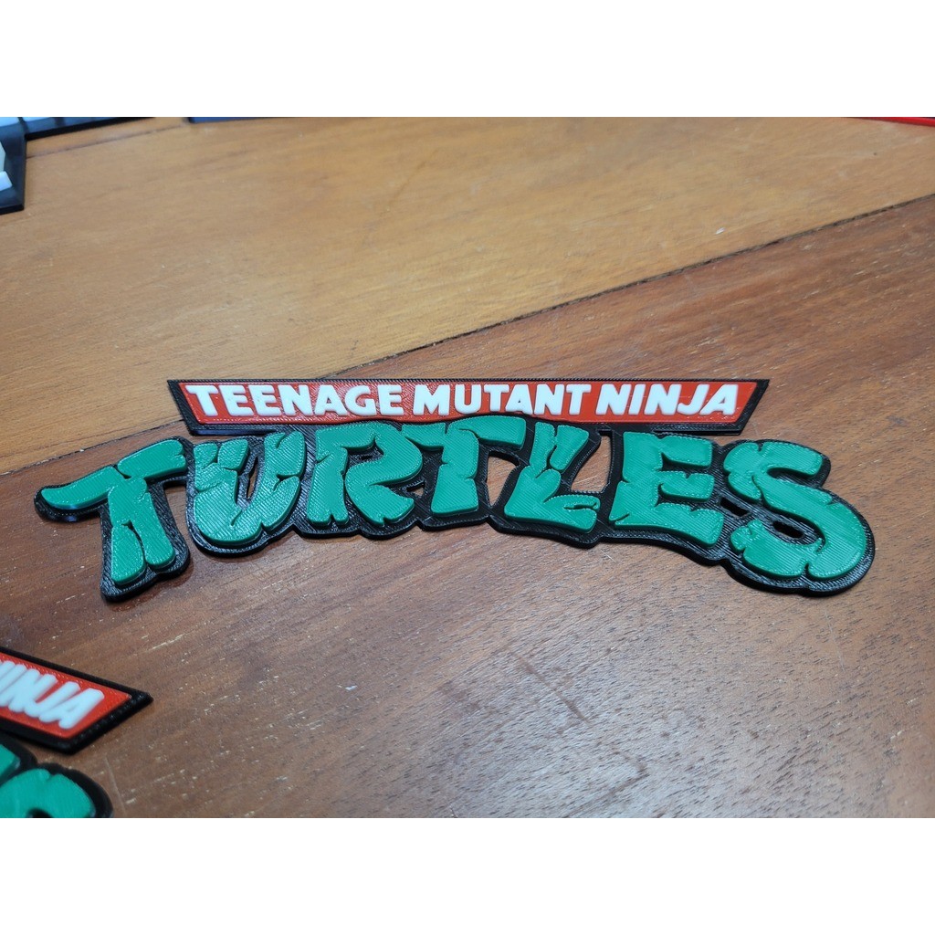 TMNT Teenage Mutant Ninja Turtles Logo 3d Geek Placa Game Filme Série ...