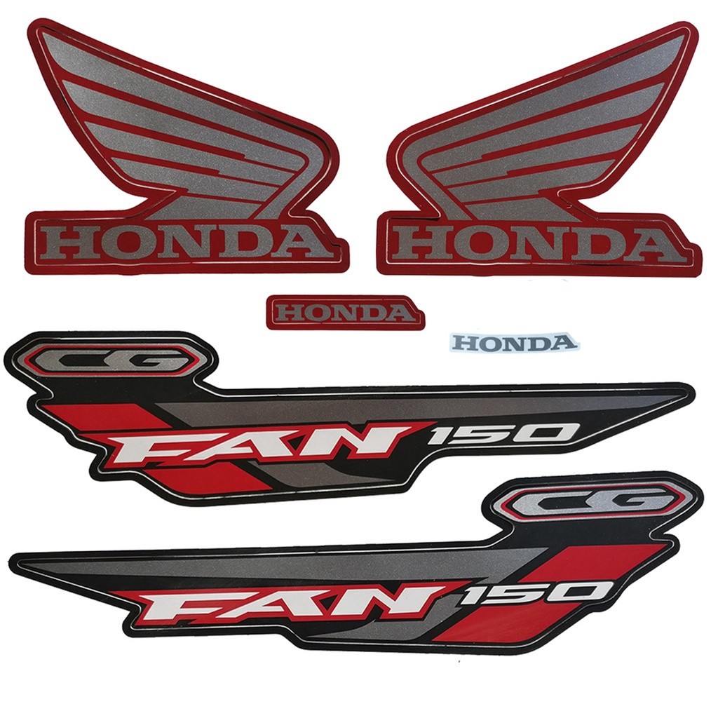 Kit Adesivos Fan 150 2014 ESDI Vermelha | Shopee Brasil