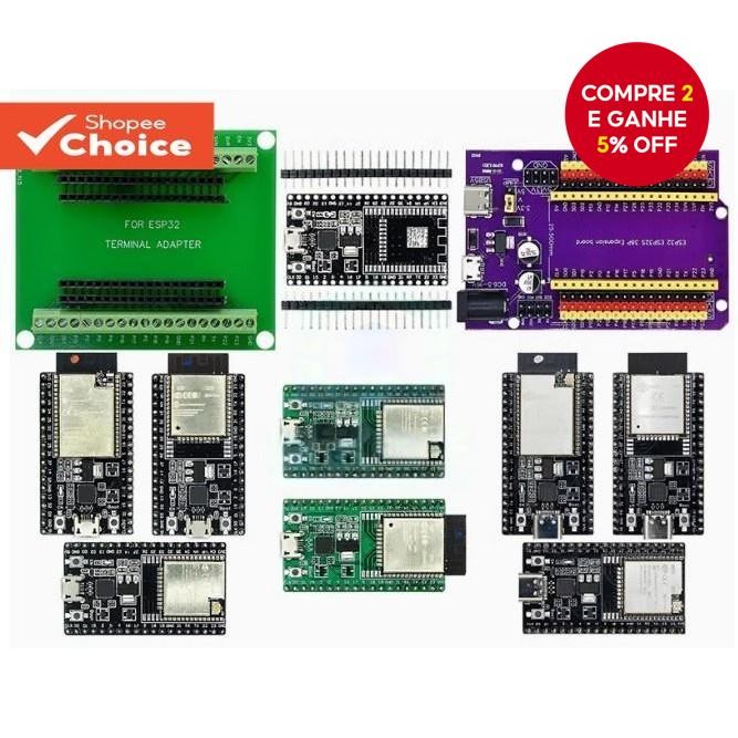 Placa De Desenvolvimento ESP32-DevKitC Inferior ESP32 Pode Ser Equipada Com Módulo WROOM-32D/32U ...